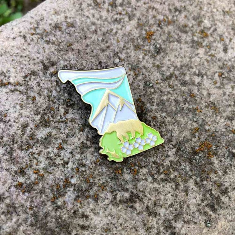 British Columbia Modern Crest pin - Brickbubble