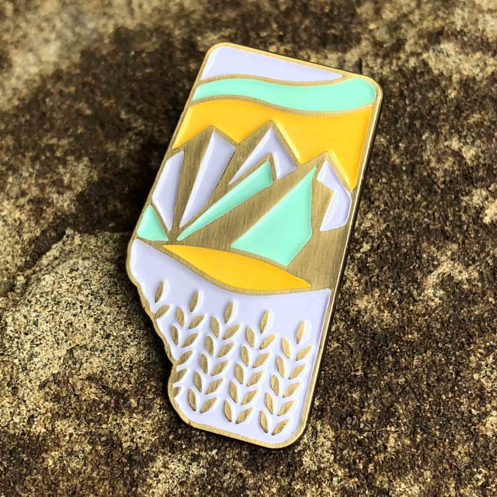 Alberta Modern Crest pin - Brickbubble
