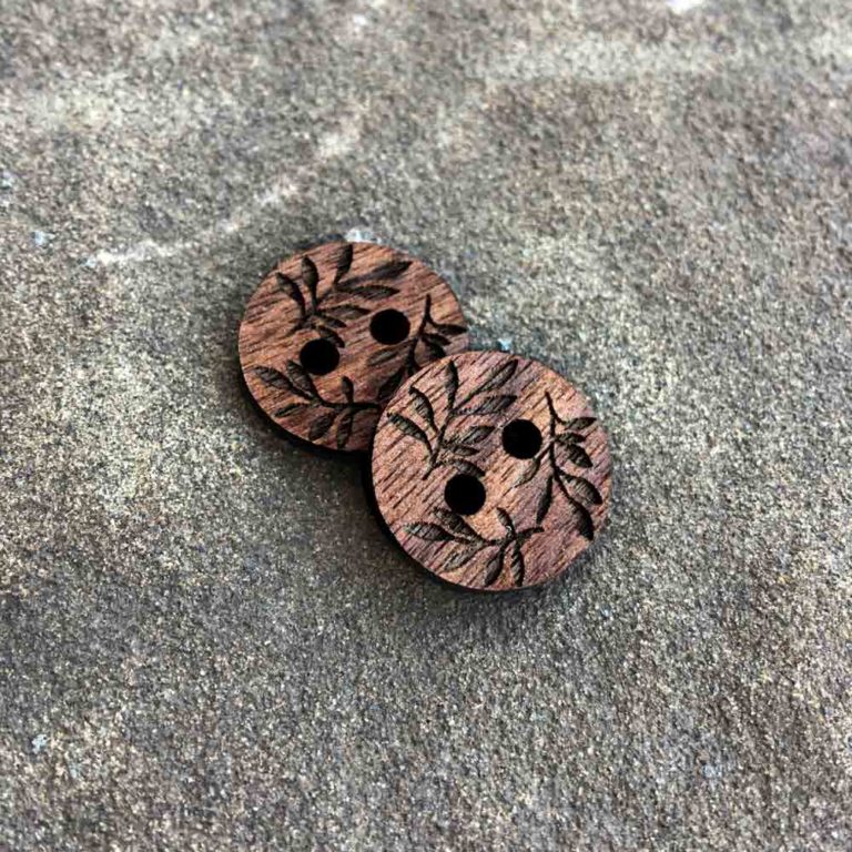 Small Solid Wood Button Series - Brickbubble